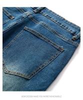 China Blue Washed Mid Waist wholesale skinny jeans mens Distressed Urban Fashion Custom (Y229) for sale