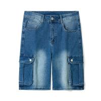 China Blue Summer Mid Waist wholesale men shorts cargo Urban Fashion Vintage Washed Distressed Custom (Y239) for sale