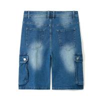 China Blue Summer Mid Waist wholesale men shorts cargo Urban Fashion Vintage Washed Distressed Custom (Y239) for sale
