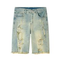 China Summer Mid Waist High Stretch wholesale men shorts cargo Urban Fashion Vintage Color Blue Black Custom (Y232) for sale