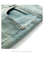 China Summer Mid Waist High Stretch wholesale men shorts cargo Urban Fashion Vintage Color Blue Black Custom (Y232) for sale