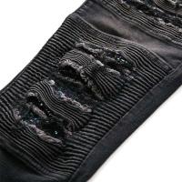 China Black Mid Waist Urban Fashion wholesale skinny jeans mens Slight Stretch Regular Custom (Y228) for sale