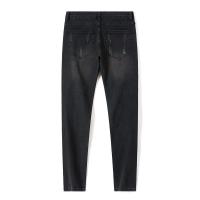 China Black Mid Waist Urban Fashion wholesale skinny jeans mens Slight Stretch Regular Custom (Y228) for sale