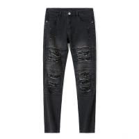 China Black Mid Waist Urban Fashion wholesale skinny jeans mens Slight Stretch Regular Custom (Y228) for sale