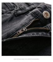 China Black Mid Waist Urban Fashion wholesale skinny jeans mens Slight Stretch Regular Custom (Y228) for sale