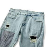 China Blue Grey Mid Waist High Stretch wholesale skinny jeans mens Urban Fashion Regular Custom (TM226) for sale
