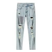 China Blue Grey Mid Waist High Stretch wholesale skinny jeans mens Urban Fashion Regular Custom (TM226) for sale
