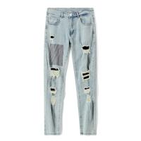 China Blue Grey Mid Waist High Stretch wholesale skinny jeans mens Urban Fashion Regular Custom (TM226) for sale