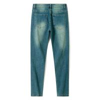 China Blue Youth Trend Slight Stretch wholesale skinny jeans mens Regular Chemical Wash Custom (TM224) for sale