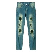 China Blue Youth Trend Slight Stretch wholesale skinny jeans mens Regular Chemical Wash Custom (TM224) for sale
