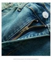 China Blue Youth Trend Slight Stretch wholesale skinny jeans mens Regular Chemical Wash Custom (TM224) for sale