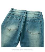 China Blue Youth Trend Slight Stretch wholesale skinny jeans mens Regular Chemical Wash Custom (TM224) for sale