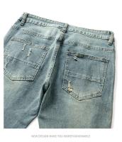 China Blue Mid Waist Distressed wholesale skinny jeans mens High Stretch Urban Fashion Custom (Y230) for sale
