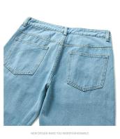 China Distressed Blue Mid Waist Distressed wholesale skinny jeans mens Youth Trend Non Stretch Custom (Y238) for sale