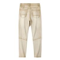China Blue Mid Waist Youth Trend mens pants wholesale Slight Stretch Stone Wash Chemical Wash Custom (Y241) for sale