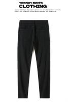 China Black Black Mid Waist Urban Fashion wholesale skinny jeans mens Washed Regular Custom (TM227) for sale