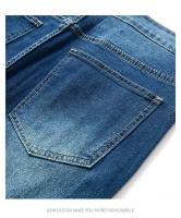 China Mid Waist Distressed Light Blue wholesale skinny jeans mens Urban Fashion Slight Stretch Custom (Y231) for sale