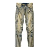 China Washed Mid Waist Light Blue wholesale skinny jeans mens Youth Trend Chemical Wash Custom (Y234) for sale