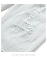 China Mid Waist White Black Youth Trend wholesale skinny jeans mens Slight Stretch Regular Custom (P399) for sale