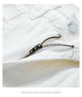 China Mid Waist White Black Youth Trend wholesale skinny jeans mens Slight Stretch Regular Custom (P399) for sale