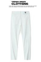 China Mid Waist White Black Youth Trend wholesale skinny jeans mens Slight Stretch Regular Custom (P399) for sale