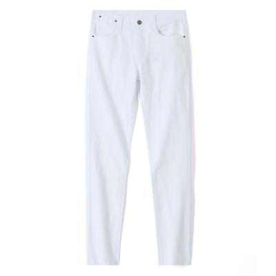 China Washed Washed Mid Waist Youth Trend wholesale skinny jeans mens Regular Fit Chemical Wash Custom (MG109) for sale