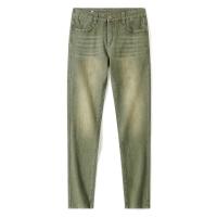 China Washed Washed Mid Waist Youth Trend wholesale skinny jeans mens Regular Fit Chemical Wash Custom (MG109) for sale
