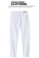 China Washed Washed Mid Waist Youth Trend wholesale skinny jeans mens Regular Fit Chemical Wash Custom (MG109) for sale