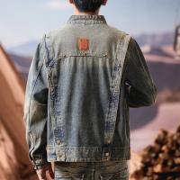China Metal Accent Daily Fabric Hem Long Sleeve biker jacket wholesale Metal Accent Vintage Color Custom (JK709) for sale