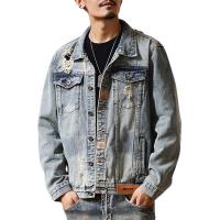 China Vintage Color Daily Fabric Hem Long Sleeve french workwear jacket wholesale Vintage Color Polyester 19% Custom (JK590) for sale