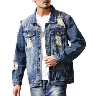 China Single Breasted Blue Daily Fabric Hem french workwear jacket wholesale Long Sleeve Polyester 19% Custom (JK591) for sale