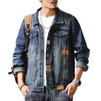 China Blue Basic Daily french workwear jacket wholesale Fabric Hem Long Sleeve Custom (JK530) for sale