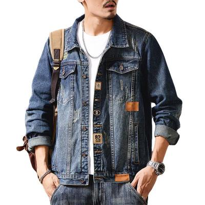 China Blue Basic Daily french workwear jacket wholesale Fabric Hem Long Sleeve Custom (JK530) for sale
