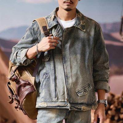 China Regular Daily Fabric Hem Long Sleeve biker jacket wholesale Vintage Color Polyester 19% Custom (JK711) for sale