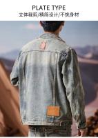 China Regular Daily Fabric Hem Long Sleeve biker jacket wholesale Vintage Color Polyester 19% Custom (JK711) for sale
