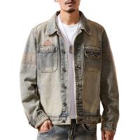 China Single Breasted Daily Fabric Hem Long Sleeve french workwear jacket wholesale Vintage Color Polyester 19% Custom (JK599) for sale