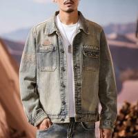 China Single Breasted Daily Fabric Hem Long Sleeve french workwear jacket wholesale Vintage Color Polyester 19% Custom (JK599) for sale