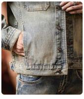 China Single Breasted Daily Fabric Hem Long Sleeve french workwear jacket wholesale Vintage Color Polyester 19% Custom (JK599) for sale