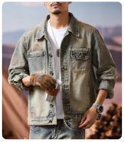 China Single Breasted Daily Fabric Hem Long Sleeve french workwear jacket wholesale Vintage Color Polyester 19% Custom (JK599) for sale