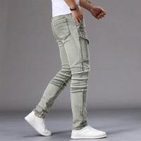 China Daily Mid Waist Green Blue wholesale skinny jeans mens Youth Trend Autumn 2025 Custom (Y240) for sale