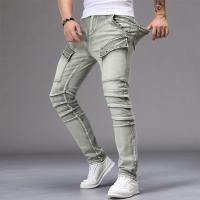 China Daily Mid Waist Green Blue wholesale skinny jeans mens Youth Trend Autumn 2025 Custom (Y240) for sale