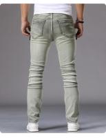 China Daily Mid Waist Green Blue wholesale skinny jeans mens Youth Trend Autumn 2025 Custom (Y240) for sale