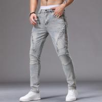 China Blue Blue Mid Waist Youth Trend mens pants wholesale Autumn 2025 Slight Stretch Custom (Y241) for sale