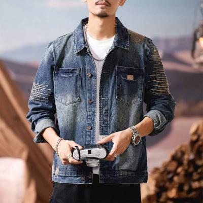 China Regular Blue Daily Fabric Hem french workwear jacket wholesale Long Sleeve Polyester 19% Custom (JK524) for sale