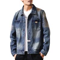 China Regular Blue Daily Fabric Hem french workwear jacket wholesale Long Sleeve Polyester 19% Custom (JK524) for sale