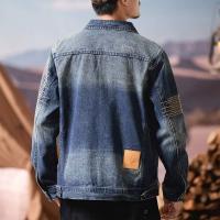 China Regular Blue Daily Fabric Hem french workwear jacket wholesale Long Sleeve Polyester 19% Custom (JK524) for sale
