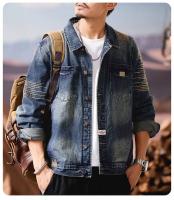 China Regular Blue Daily Fabric Hem french workwear jacket wholesale Long Sleeve Polyester 19% Custom (JK524) for sale