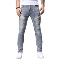 China Brown Blue Mid Waist Brown Blue Youth Trend wholesale skinny jeans mens Autumn 2025 Slight Stretch Custom (Y242) for sale