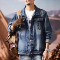 China Blue Fabric Hem Long Sleeve biker jacket wholesale Polyester 19% Urban Fashion Custom (JK525) for sale