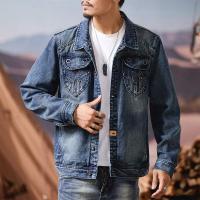 China Blue Fabric Hem Long Sleeve biker jacket wholesale Polyester 19% Urban Fashion Custom (JK525) for sale
